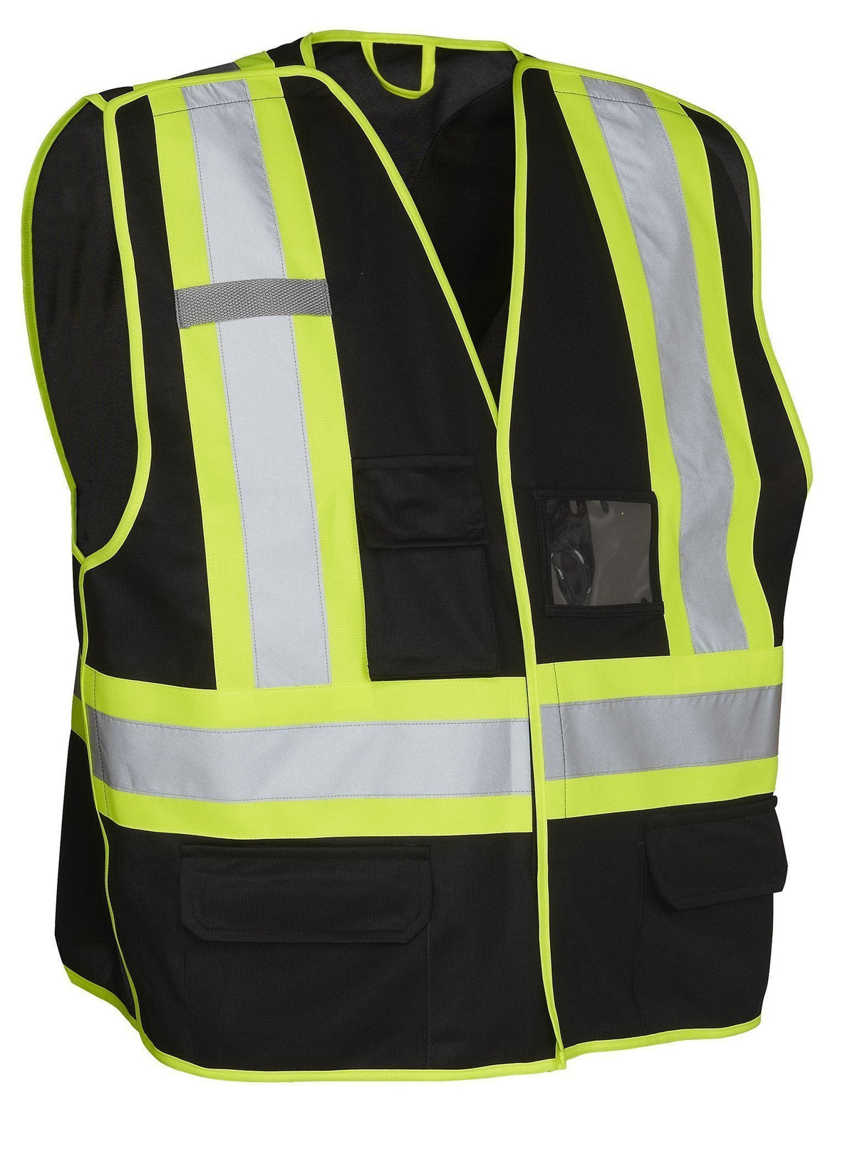 5-Point Tear-Away Hi Vis Traffic Safety Vest, Tricot Polyester, 3 Size